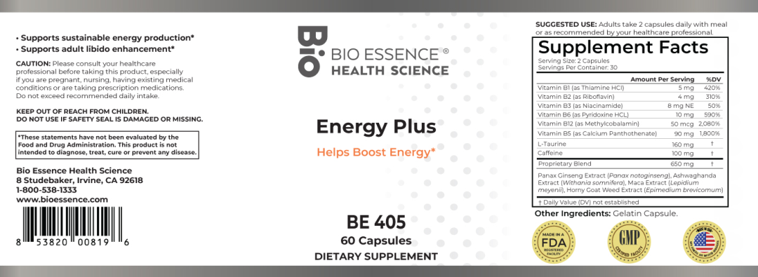 Energy Plus Health Supplements-Bio Essence Health Science