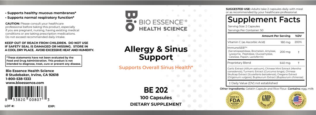 Sinus Support Supplement-Bio Essence Health Science