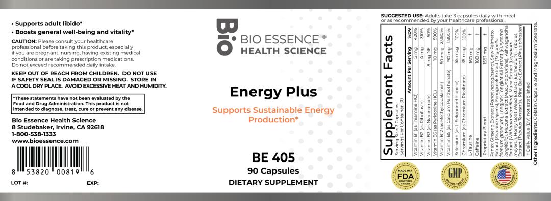 Energy Plus Health Supplements-Bio Essence Health Science