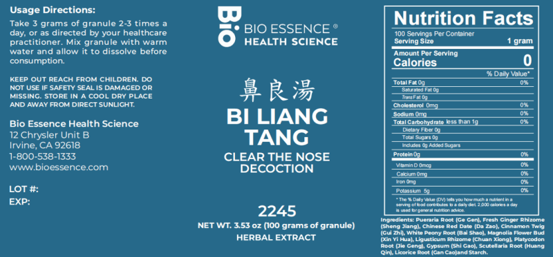Bi Liang Tang Formula Herb-Bio Essence Health Science